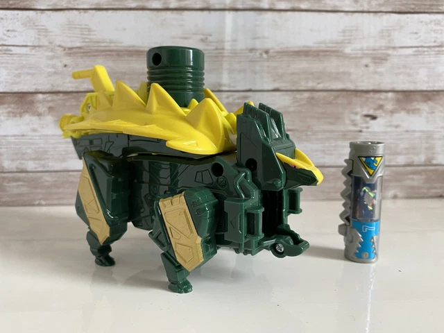 POWER RANGERS DINO Charge Green Ankylosaurus Zord + Number #7 Dino ...