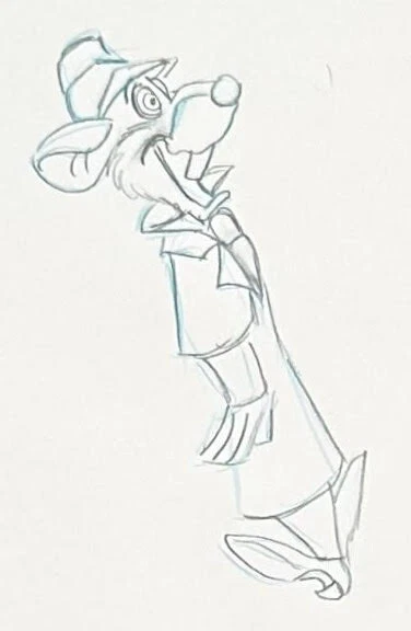 1986 RARE WALT Disney Great Mouse Detective Basil Original Animation ...