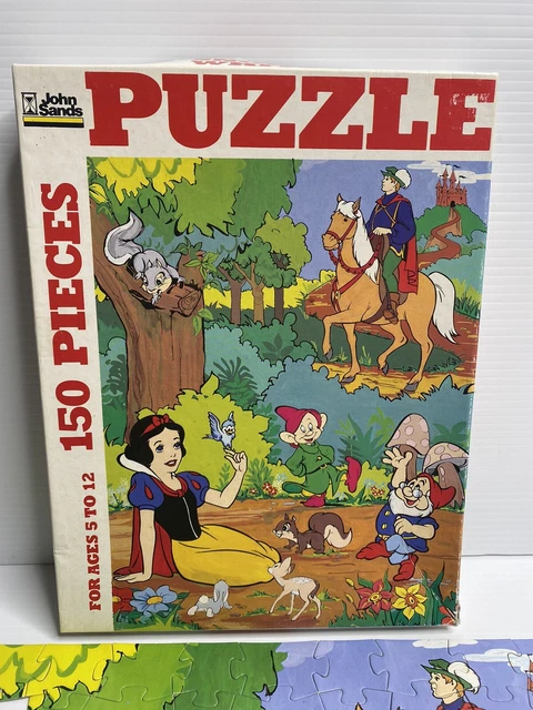 VINTAGE JOHN SANDS Walt Disneys Snow White - 150 Piece Puzzle - 35cm x ...