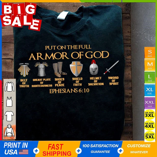 PUT ON THE Full Armor Of God Ephesians Christians Religious Faith T ... PUT ON THE Full Armor Of God Ephesians Christians Religious Faith T ...