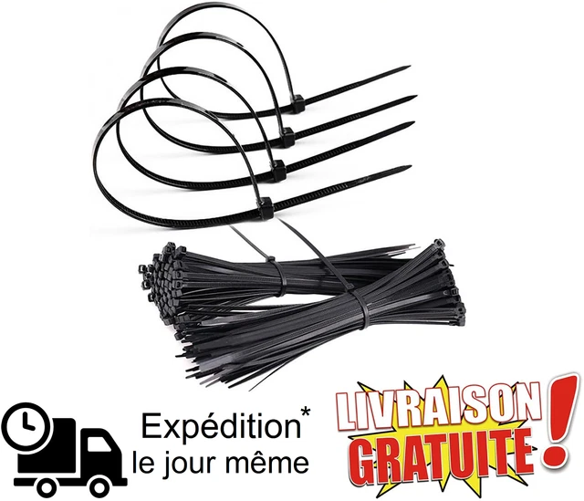 COLLIER DE SERRAGE plastique attache câble Colson rislan 100 mm / 2,5 ...