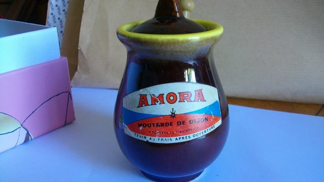 POT MOUTARDIER ANCIEN Publicitaire Amora Vallauris EUR 6,00 - PicClick FR