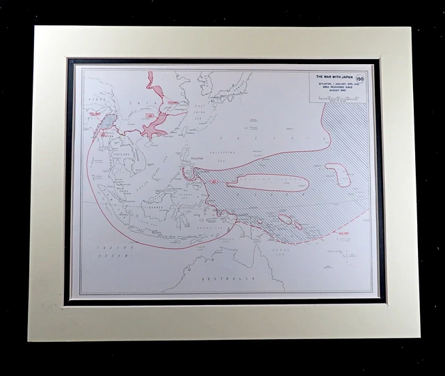 WW2 MAP US Military Situation Report 1945 Pacific War with Japan USMA ...