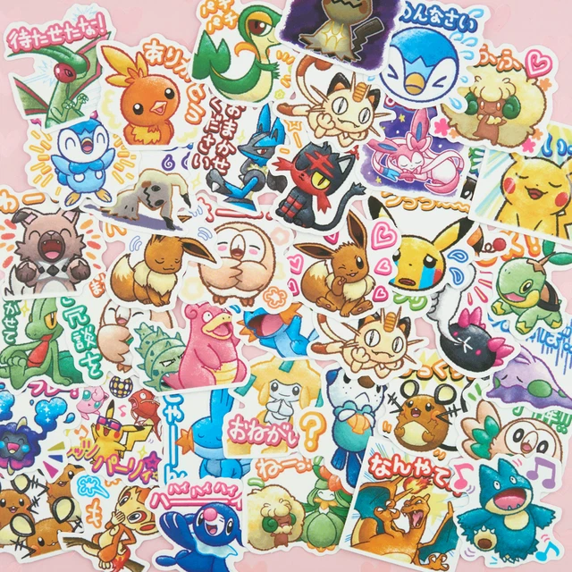 20 RANDOM KAWAII CUTE Japanese Pokemon Stickers - Pikachu Litten Poplio ...