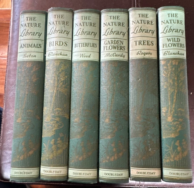 VTG 1920S THE Nature Library Complete Set/6 Doubleday Animals Birds ...