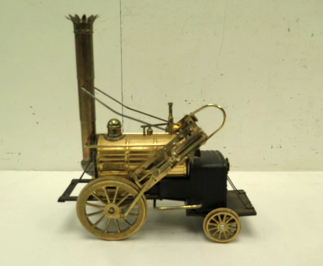 VINTAGE ROCKET BRASS Model Steam Engine Locomotive Train Model 22 cm ...
