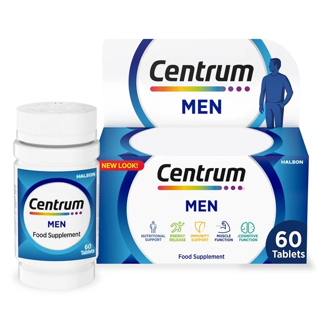 CENTRUM MEN MULTIVITAMIN Tablets for Men 60 Tablets Vitamins with 23 ...
