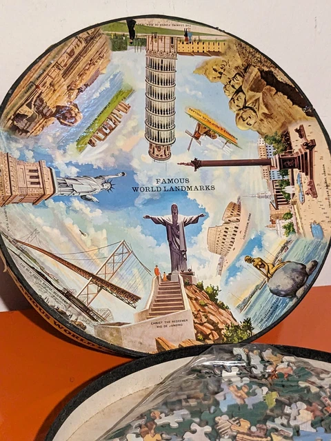 VINTAGE SPRINGBOK CIRCULAR Puzzle ‘World Famous Landmarks’ Complete ...