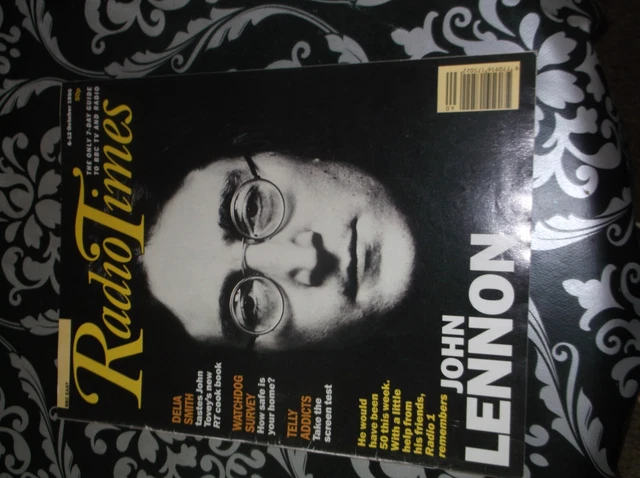 RADIO TIMES MAGAZINE 1990 October 6-12 John Lennon cover complete + 2 ...