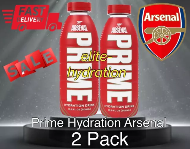PRIME HYDRATION ARSENAL 2 Bottles Bundle Exclusive Rare New Flavour £14 ...