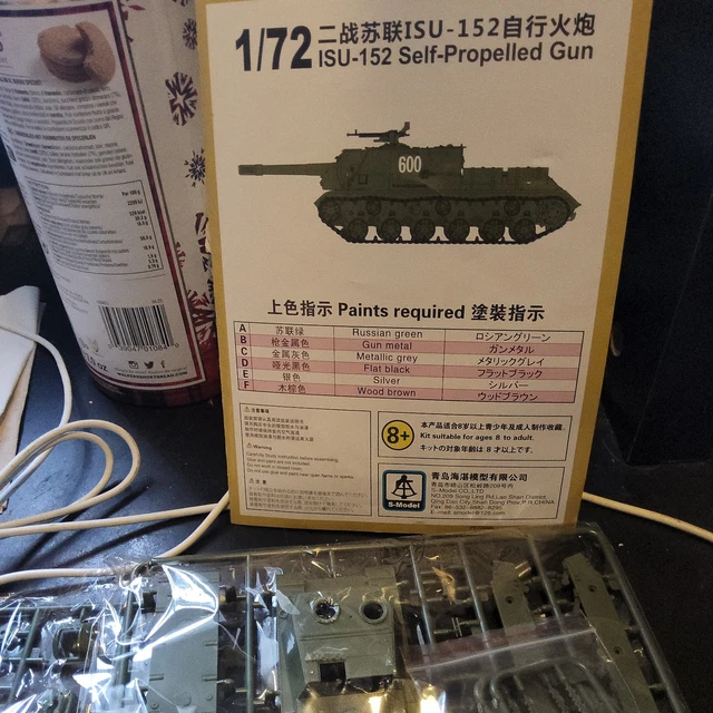 1/72 S-MODEL SOVIET ISU-152 Self Propelled Gun w/ PE fret model kit [2 ...