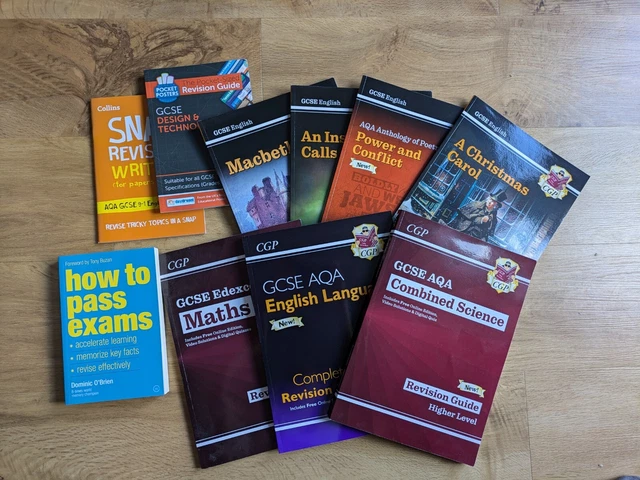 GCSE REVISION GUIDE BUNDLE CGP AQA Snap Maths English Science Inspector ...