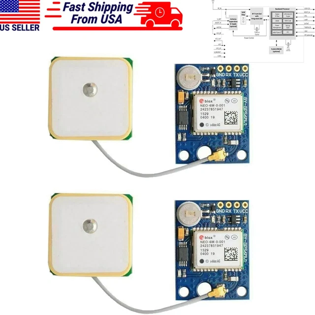 2PCS GY-NEO6MV2 NEO-6M GPS Module NEO6MV2 Flight Control EEPROM with ...