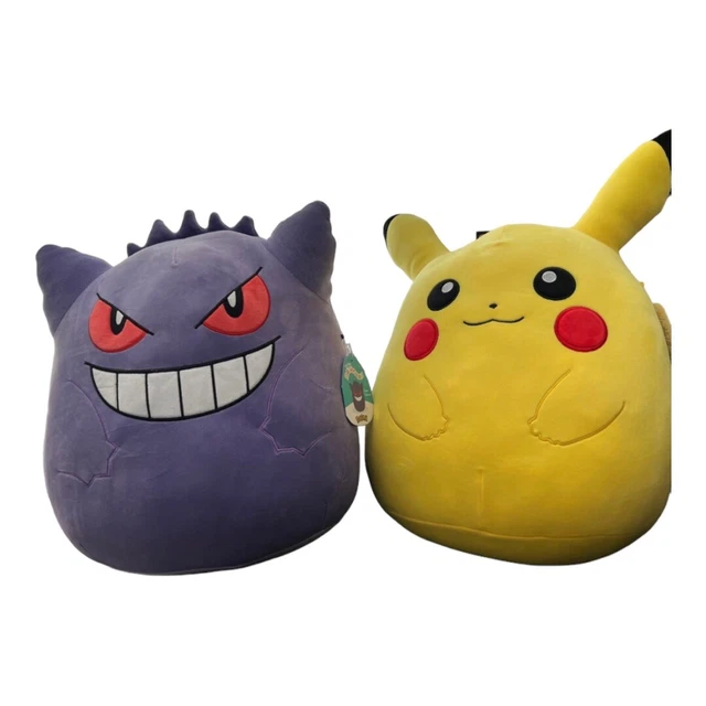 PIKACHU AND GENGAR Squishmallow Pokemon 14 inch 2023 £114.52 - PicClick UK