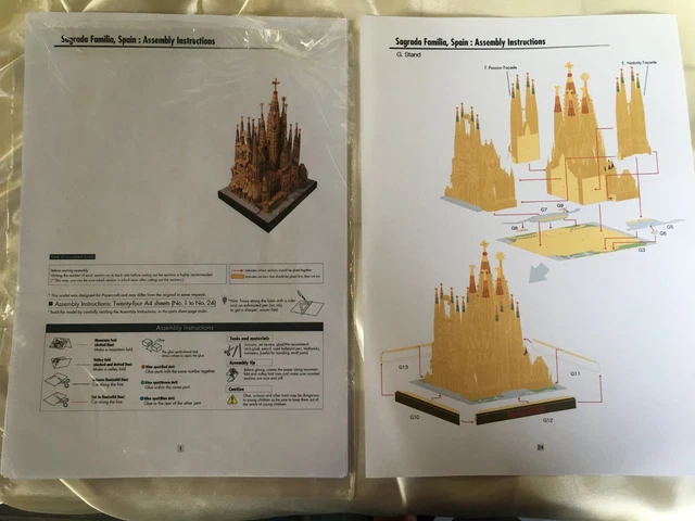 PAPER MODEL SAGRADA Familia Cathedral Barcelona Spain Hobby Catholic £ ...