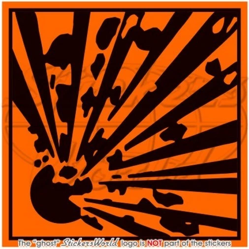 EXPLOSIVE EXPLOSION DANGER Symbol Safety Warning Vinyl Sticker-Decal 100mm(4") $3.66 - PicClick AU