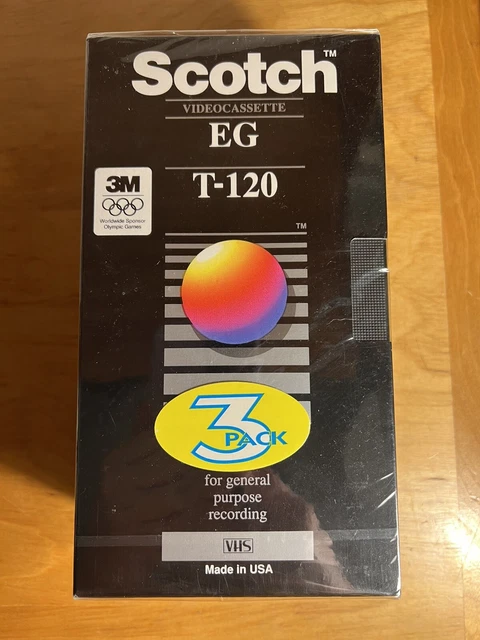 VINTAGE SCOTCH VIDEO Cassette EG T-120 Blank VHS Tape NEW / SEALED 3 PACK £9.25 - PicClick UK