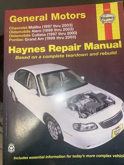 HAYNES REPAIR MANUAL~38026 GM~Chevrolet~Olds~Malibu Grand Am~Cutlass ...