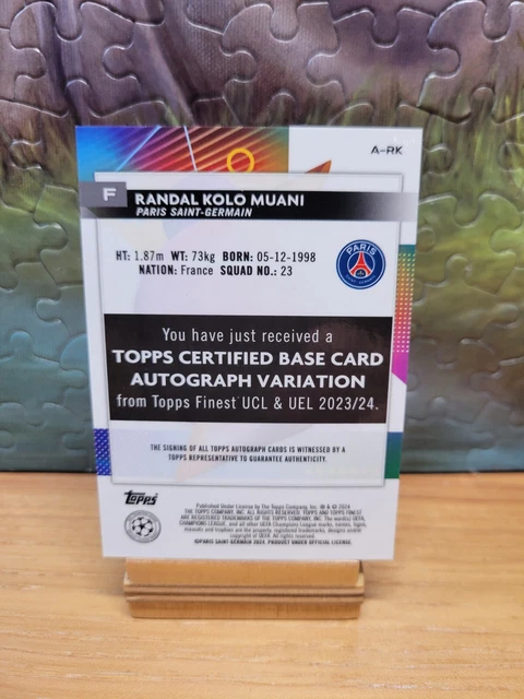 2023-24 TOPPS FINEST UEFA CC Randal Kolo Muani bleu voiture /150 #A-RK ... 2023-24 TOPPS FINEST UEFA CC Randal Kolo Muani bleu voiture /150 #A-RK ...