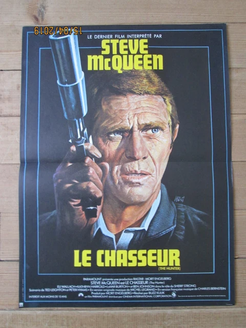 LE CHASSEUR STEVE McQUEEN affiche cinéma originale F:40/60 pliée année 1980 EUR 19,00 - PicClick IT