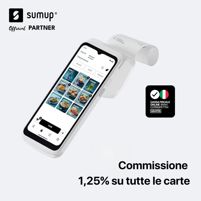 SUMUP TERMINAL POS con stampante | 1,25% su tutte le carte | Solo Nuovi ...