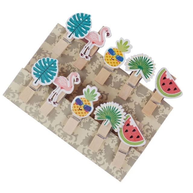 30 PCS PHOTO Clip Wood Color Animal-shaped Paper Clips Cute for ...