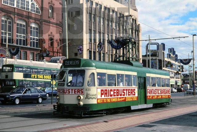 35MM SLIDE BLACKPOOL Transport Single Decker Tram Strassenbahn 625 1996 Original £4.99 - PicClick UK