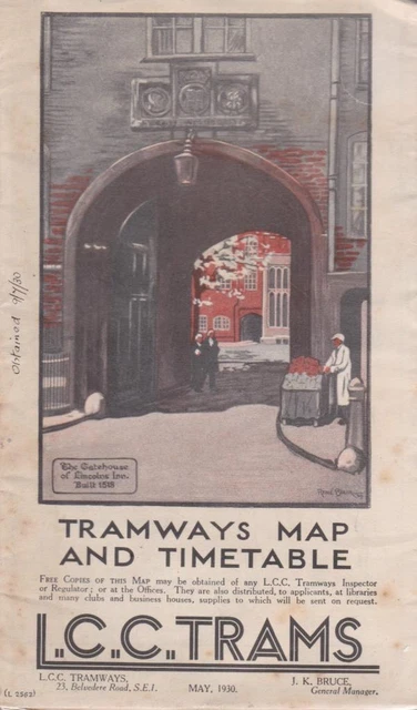 LONDON LCC TRAMS Map L 2562 £9.99 - PicClick UK