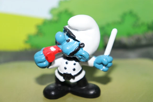 THE SMURFS POLICEMAN Smurf Police Officer Cop White Uniform 20123 Rare ...