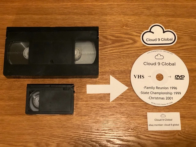 VHS TAPE TO DVD & Digital File Conversion Service Video Tape Transfer ...
