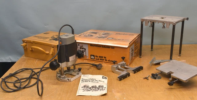 ELU OBERFRÄSER MOF 96 electronic + Zubehör-Set, Frästisch etc. EUR 105 ...
