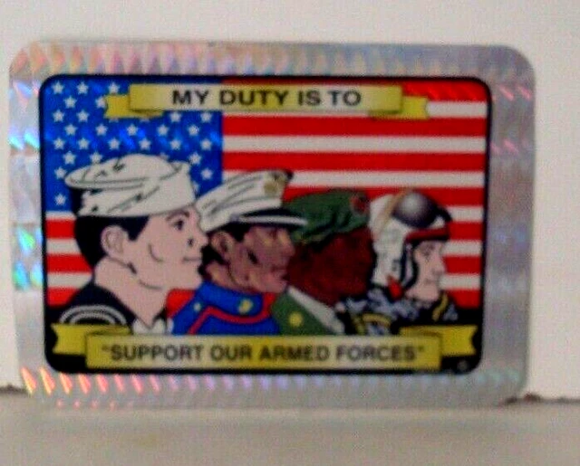 Support Our Armed Forces Army Navy Marines Air Force Sticker L 2and1 2x3