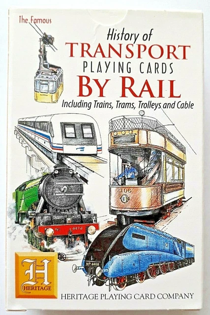PLAYING CARDS TRANSPORT Trains Trams Cable Cars 52 & 2J & Box 2008 Uk ...