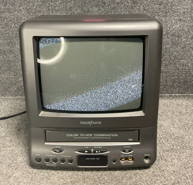 BROKSONIC COLOR TV-VCR Combination Auto Clock Setting V-Chip Parental ...