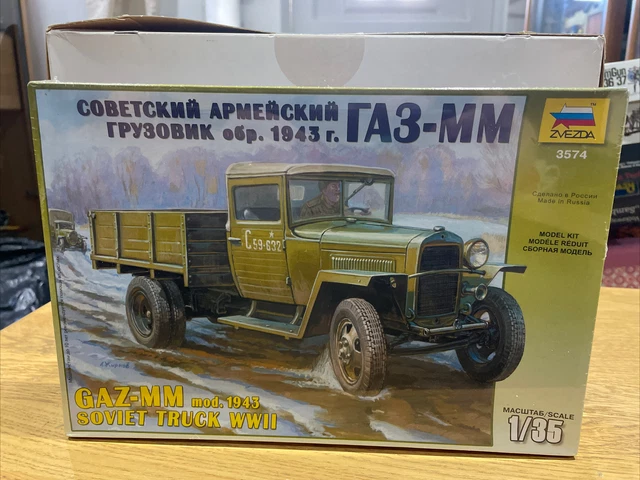 GAZ-MM MOD 1943 Soviet Truck 1/35 Zvezda Model kit 3574 WW2 Era B3 £19. ...