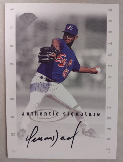 1996 DONRUSS LEAF OMAR DAAL MLB Expos Signature Series AUTOGRAPHE ...