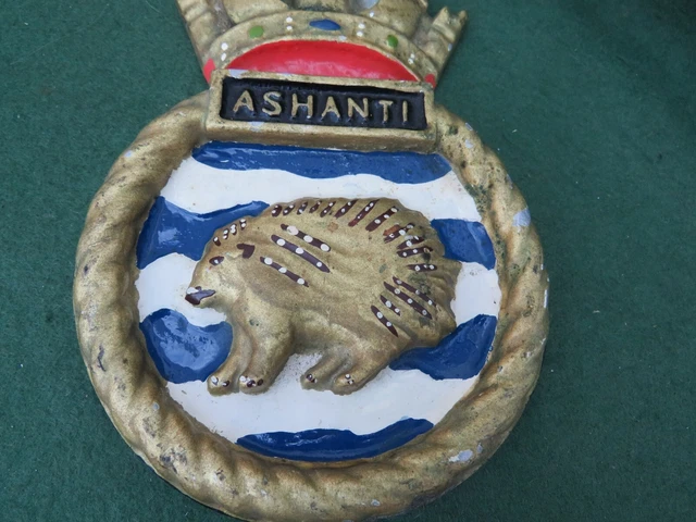 ROYAL NAVY HMS Ashanti Cast Aluminium Ships Plaque EUR 41,00 - PicClick IT