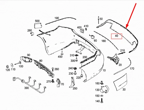 MERCEDES-BENZ E-CLASS C207 Rear AMG Bumper Diffuser A2078853925 New ...