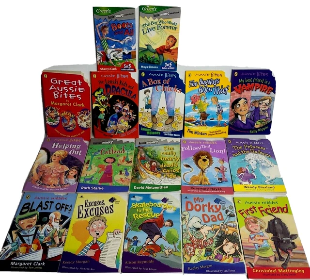 AUSSIE NIBBLES, BITES, Chomps x 16 kids reading illustrated VGC humour ...