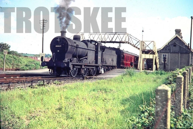 35MM SLIDE BR British Railways Steam Loco 44417 Class 4F Shepton Mallet ...