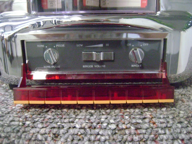 VINTAGE CHROME DINER Jukebox Style Push Button Telephone Wall Mount £ ...