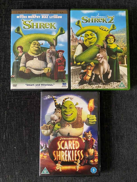 3 X SHREK DVD Set 1 2 Scared Shrekless Bundle Lot VGC Children ...