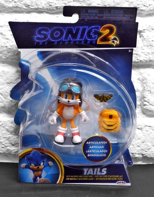 SONIC THE HEDGEHOG 2 TAILS 10cm Articulated Action Figure + Backpack ...