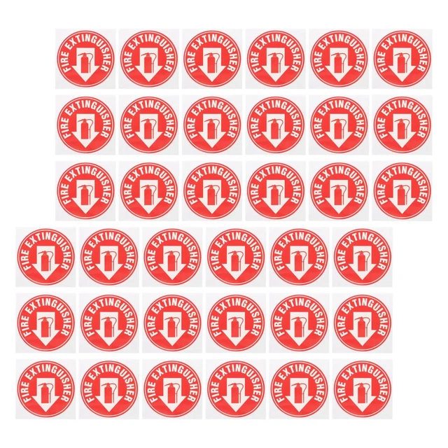 100 PCS CAR Fire Extinguisher Logo Sticker Sign Tags Emergency Alert ...