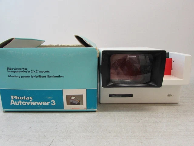 VINTAGE PHOTAX AUTOVIEWER 3 Slider Viewer For 2" X 2" Slides , In Box # ...