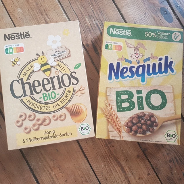 4X BIO-CEREALIEN NESQUIK+CHEERIOS hoher vollkorn-+proteinanteil 1,2 kg ...