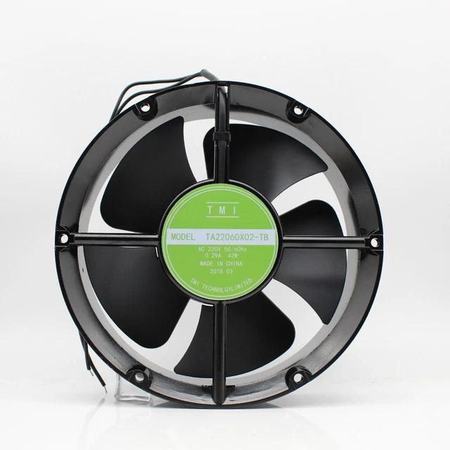 1 PCS TMI Fan TA22060X02-TB AC220V 0.29A 42W 22060 22cm 2 wire fan #A6 ...