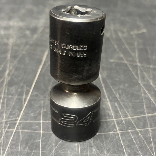 SNAP ON IPLM24C 24mm Impact Swivel Socket 1/2” Drive 6 Point USA Made £ ...