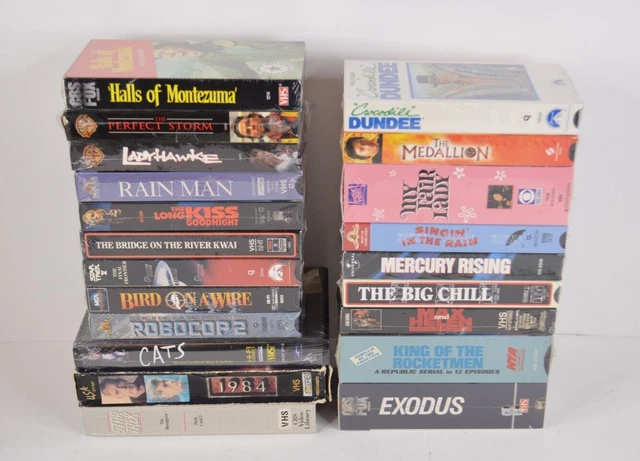 LOT OF 21 VHS Movies Tapes 1970s 1980s 1990s Action Drama Collection ...