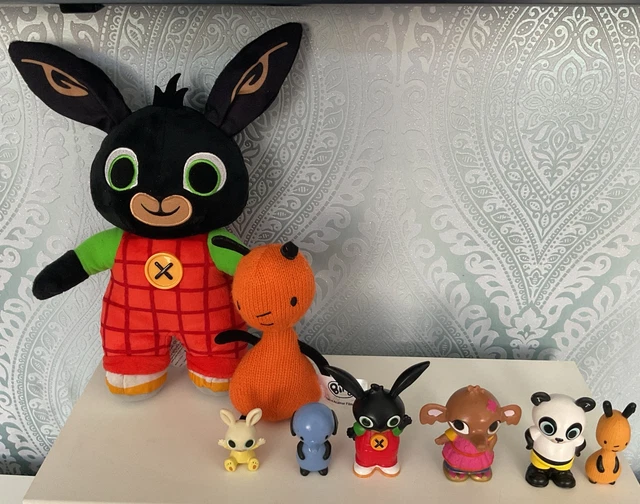CBEEBIES BING BUNNY & Friends Bundle Of Figures Talking Bing Soft Toy ...